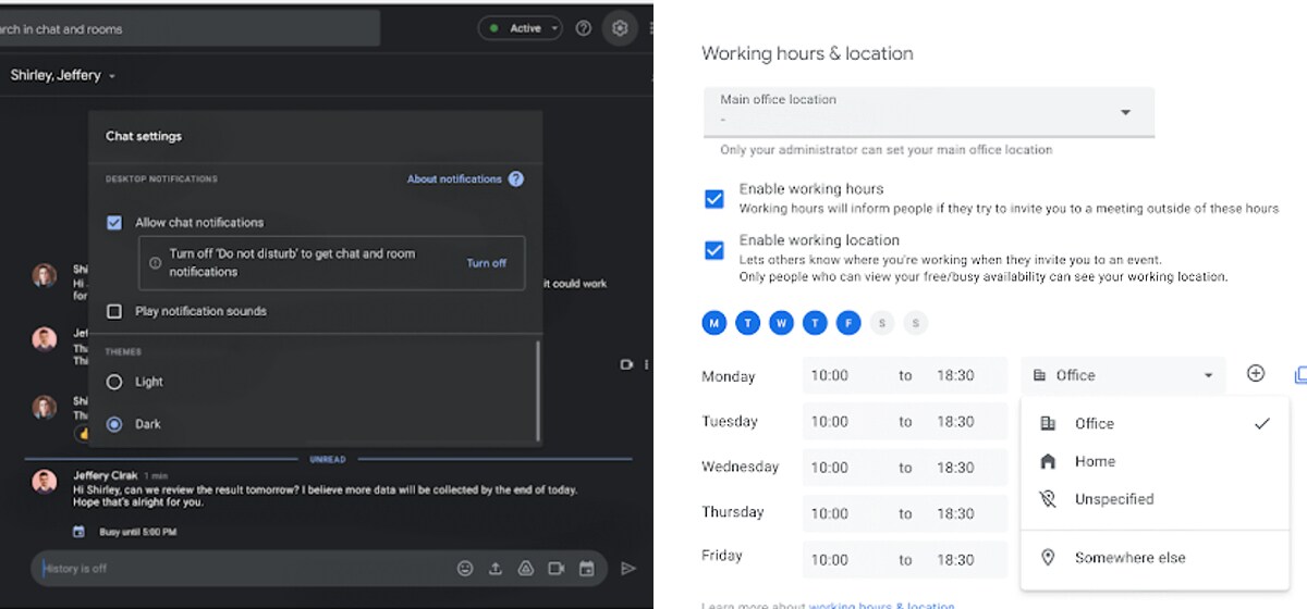 Google Chat For Gets Dark Mode Calendar To Allow Adding Work 