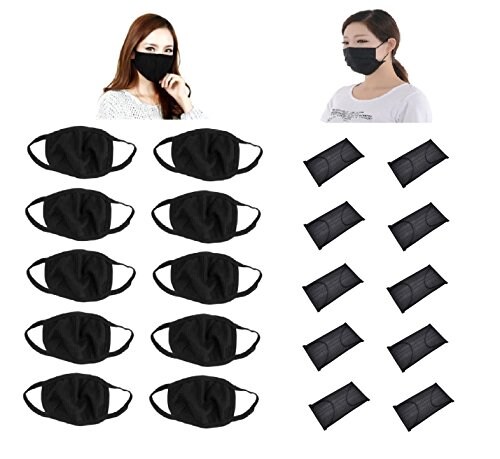 Outofbox Dust Protection Anti Pollution Mask (Black, Pack of 10) Price ...