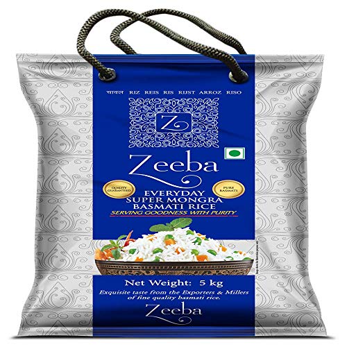 Zeeba Everyday Super Mongra Basmati Rice (5KG) Price in India ...