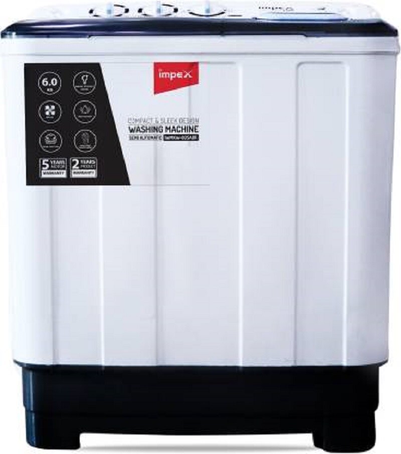 Impex 6 kg Semi Automatic Top Load (Washing Machine (IWMKW-60SABK ...