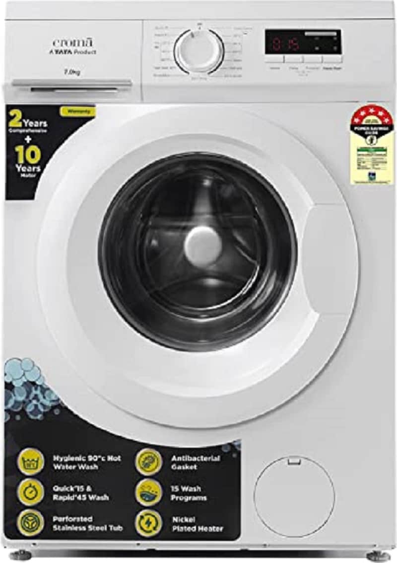 Croma 7 kg Fully Automatic Front Load Washing Machine (CRLW070FLF017902 ...