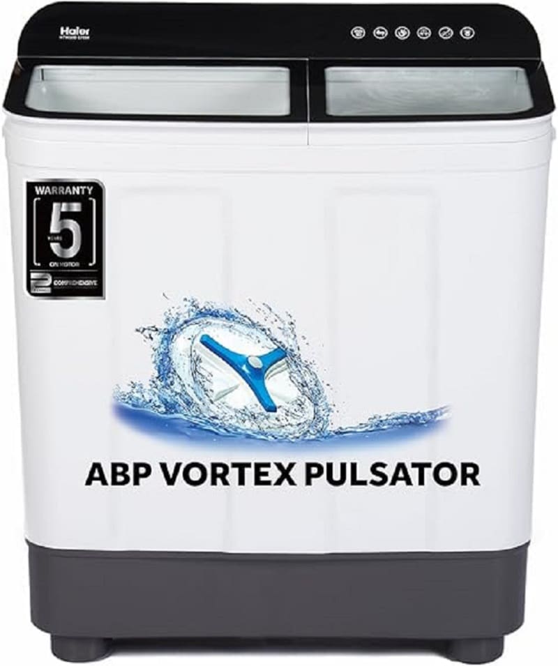 Haier 8.5 kg Semi Automatic Top Load Washing Machine (HTW85-178BK ...