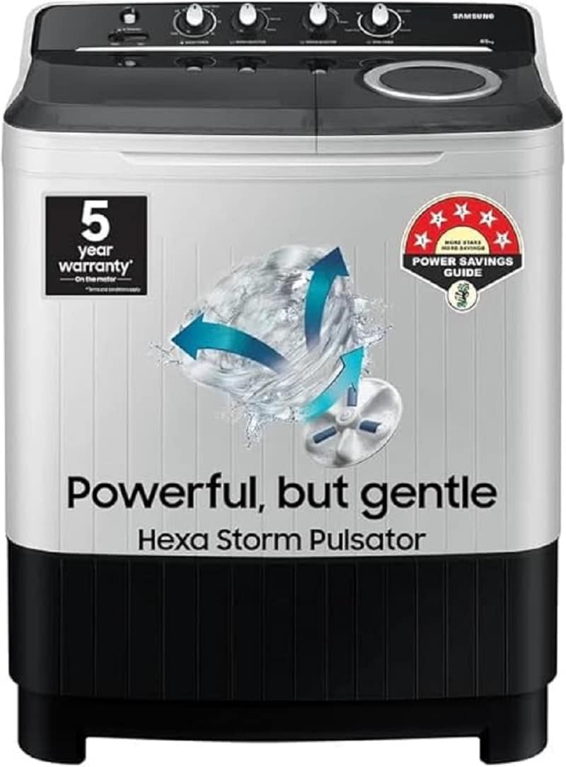 Samsung 10.5 kg Semi Automatic Top Load Washing Machine (WT10C4260GG/TL ...