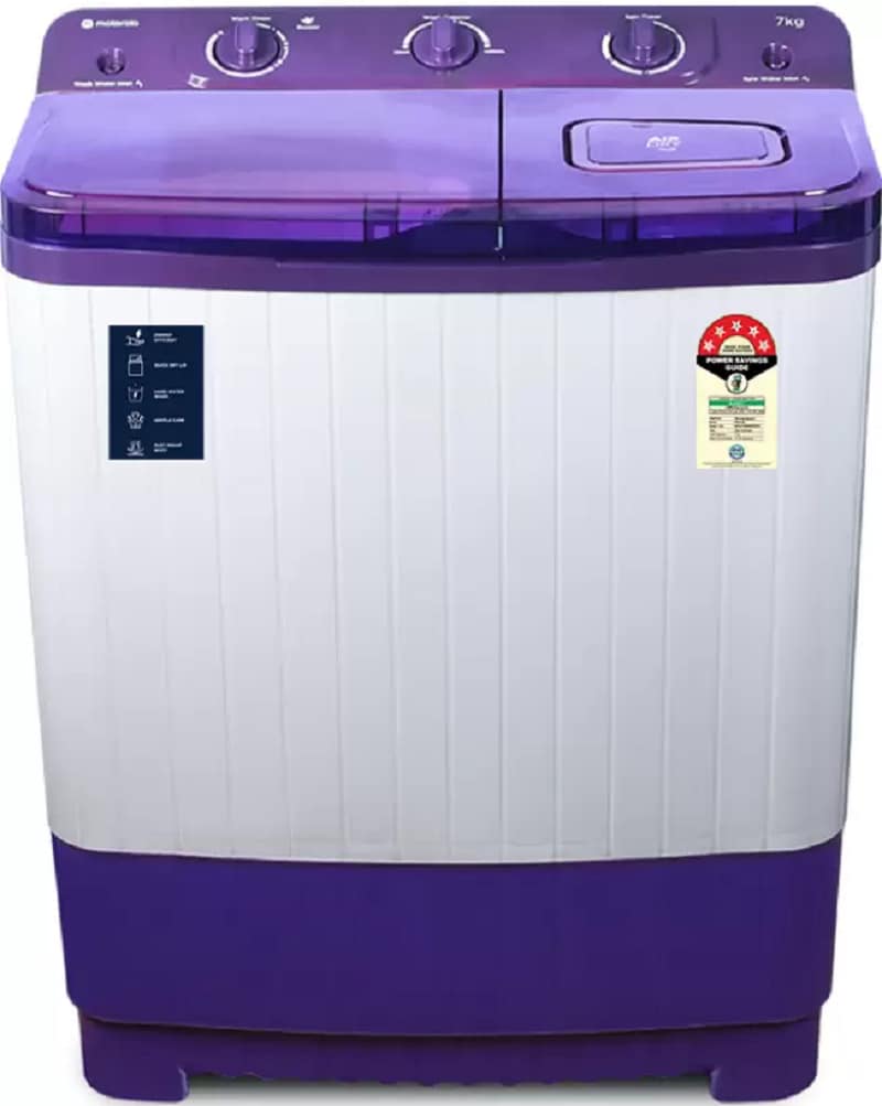 Motorola 7 kg Semi Automatic Top Load Washing Machine (MTSA705NNNDP ...