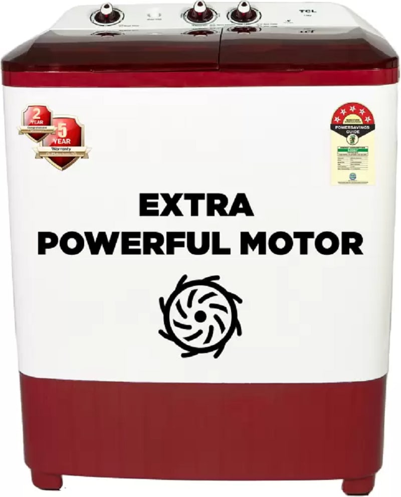 TCL 7 kg Semi Automatic Top Load Washing Machine (T103-D70TW) Online at ...