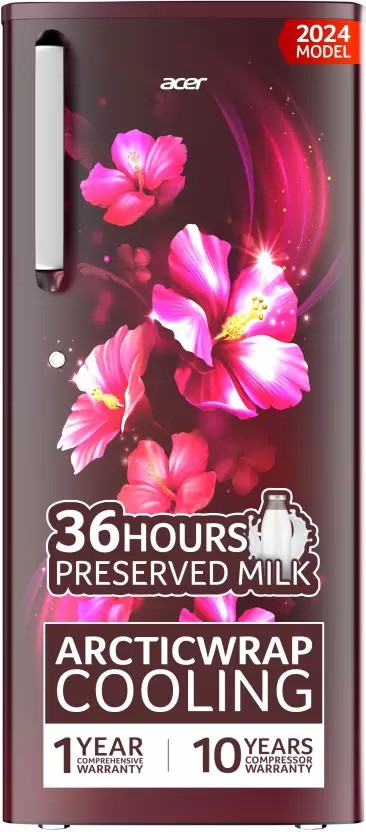 Acer 190 L Direct Cool Single Door 2 Star Refrigerator (AR190AD2FWTD ...