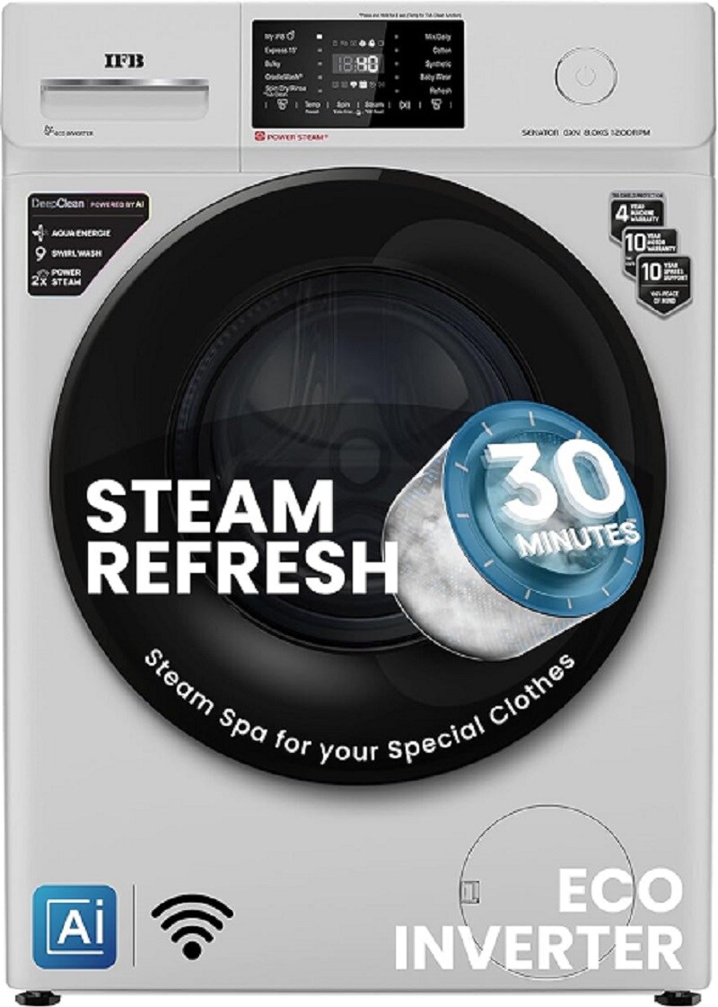 IFB 8 kg Fully Automatic Front Load Washing Machine (Senator GXN 8012 ...