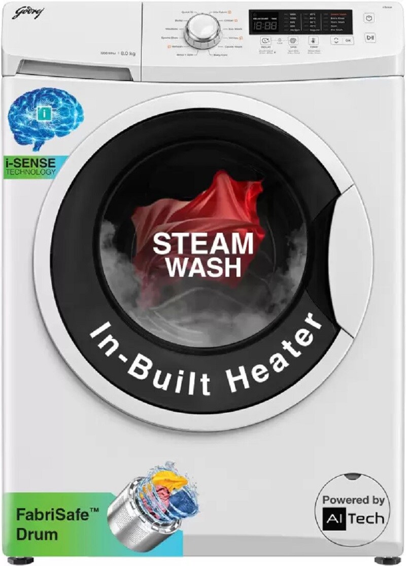 Godrej 8 kg Fully Automatic Front Load Washing Machine (WFEON CRS 8012 ...