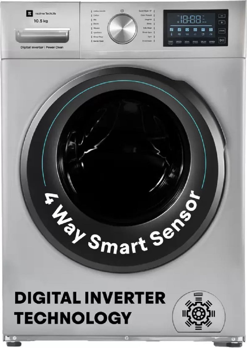 Realme TechLife 10.5 kg Fully Automatic Front Load Washing Machine ...