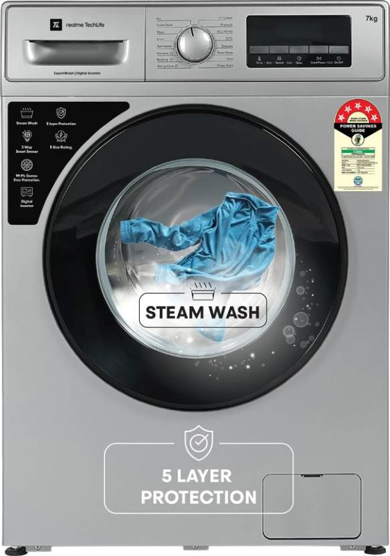 Realme TechLife 7 kg Fully Automatic Front Load Washing Machine ...