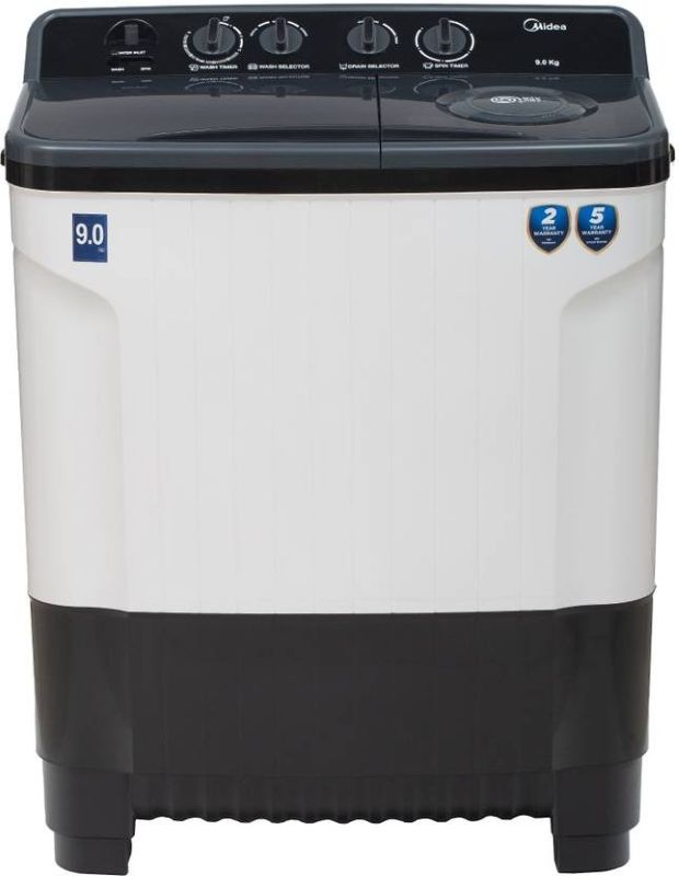 Midea 9 kg Semi Automatic Top Load Washing Machine (MWMSA090PPG KW ...