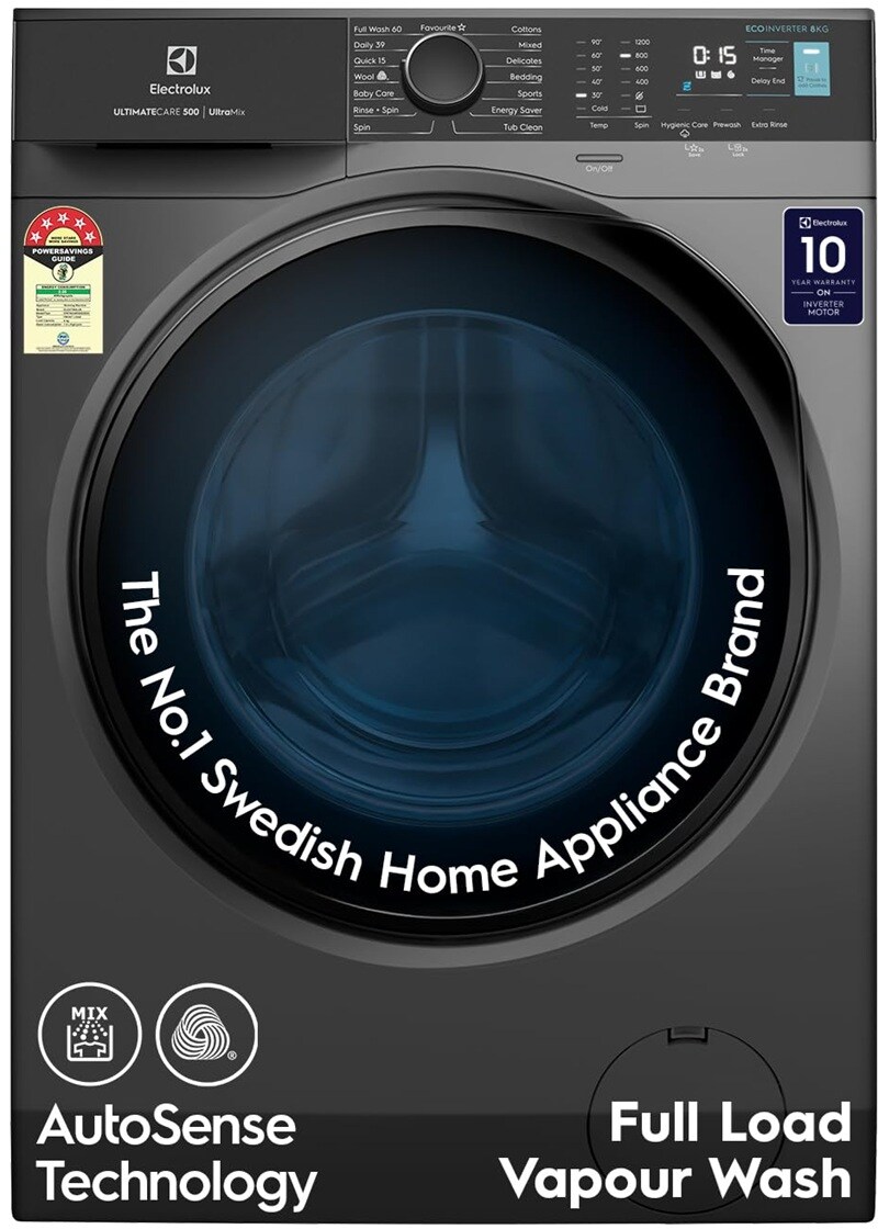 Electrolux 8 kg Fully Automatic Front Load Washing Machine (EWF8024R5SB ...