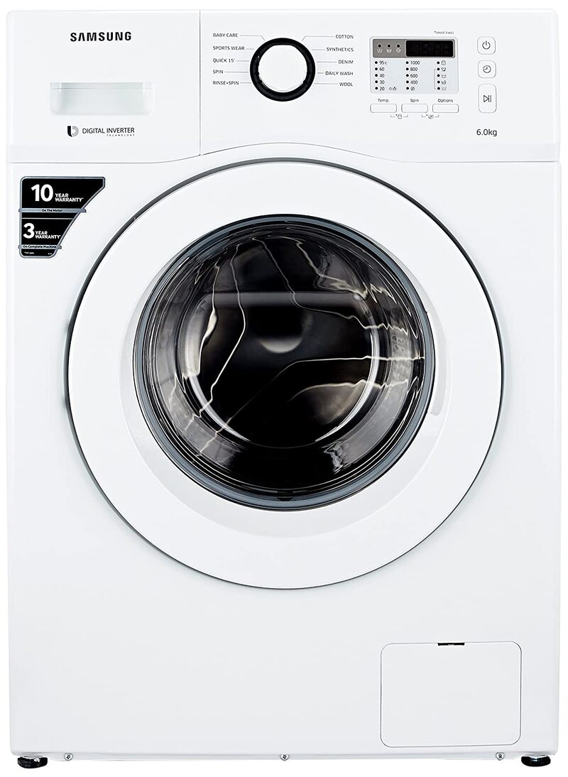 Samsung 6 kg Fully Automatic Front Load Washing Machine (WF600B0BTWQ ...