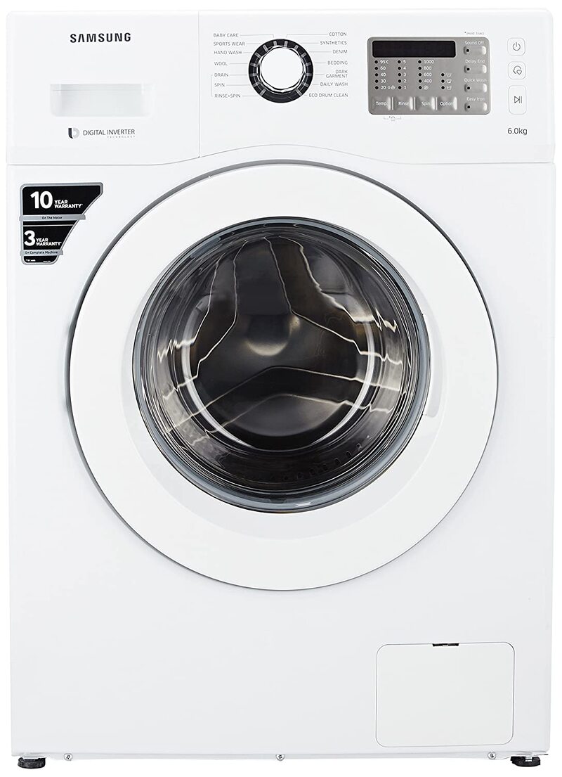 Samsung 6 kg Fully Automatic Front Load Washing Machine (WF600B0BHWQ ...