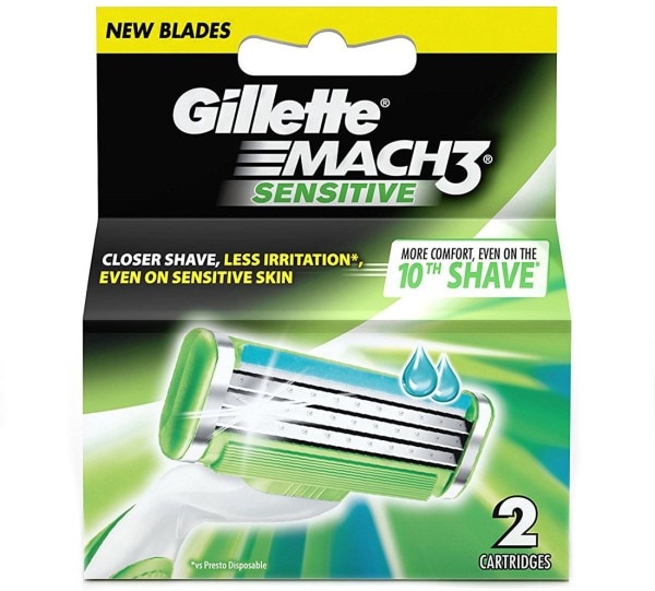 Gillette Mach3 Sensitive Cartridges (Pack of 2) Price in India ...
