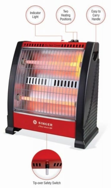 Singer Maxiwarm QH Quartz Room Heater (Black & Red) Price in India ...