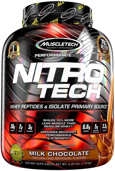 MuscleTech Nitro Tech Whey Isolate Plus Dietary Supplements (Chocolate ...