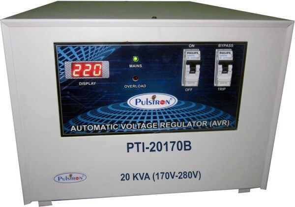 Pulstron PTI-20170B 20 KVA Automatic Voltage Stabilizer (Grey) Price in India, Specifications ...