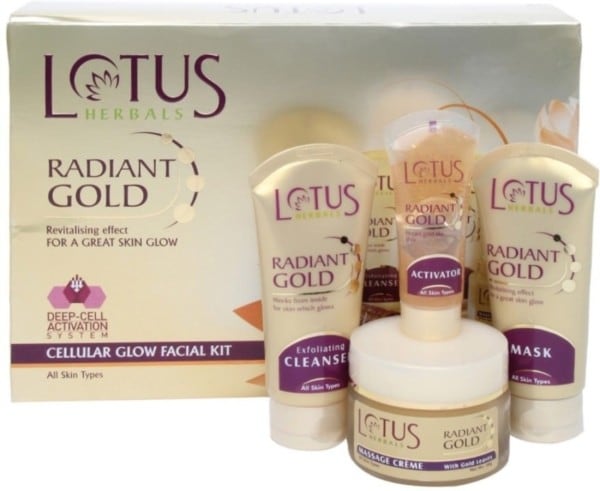 Lotus Herbals Radiant Gold Facial Kit (170GM, Pack of 4) Price in India ...