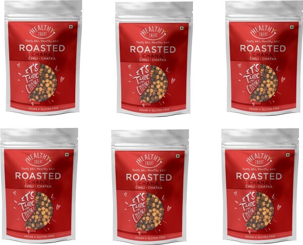 Healthy Treat Roasted Chana Chili Chatka Namkeen (1.2KG, Pack of 6 ...