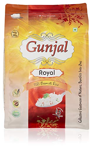 GUNJAL Royal 1121 Basmati Rice (5KG) Price in India, Specifications ...
