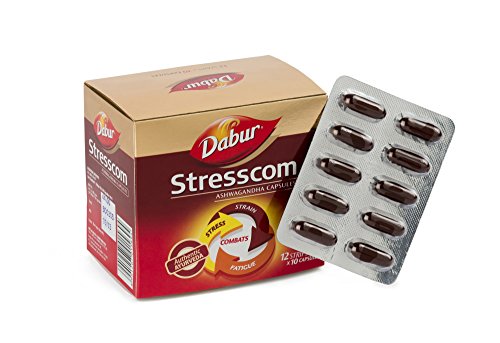 Dabur Stresscom Ashwagandha Capsules (120 Capsules, Pack of 12) Price ...
