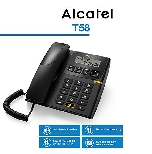Alcatel T58 Corded Landline Phone (Black) Price in India ...