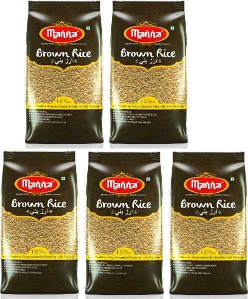 Manna Unpolished Brown Rice (5KG, Pack of 5) Price in India ...
