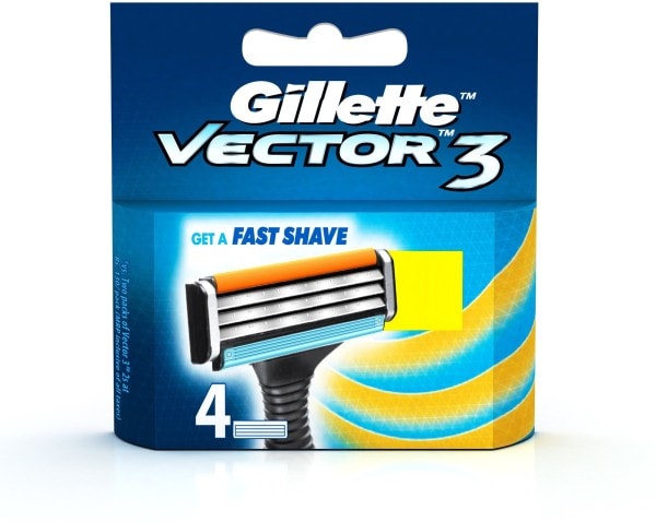 Gillette Vector 3 Cartridges (Pack of 4) Price in India, Specifications ...
